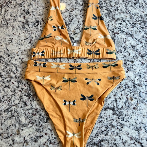 Agua Bendita | Swim | Agua Bendita Golden Dragonfly Bikini Swimsuit ...